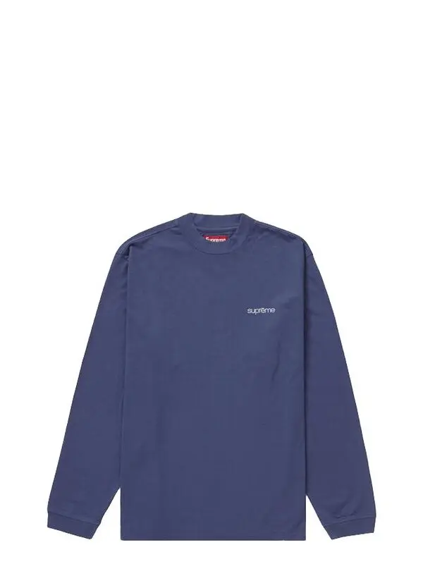 Supreme Long Sleeve Mock Neck Top - Navy Blue