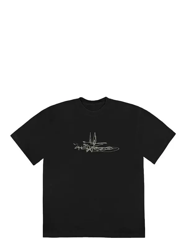 TRAVIS SCOTT Jordan X Cactus Jack Scribble Tee Shirt - Black