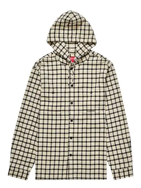 Supreme Mini Plaid Hooded Shirt - White