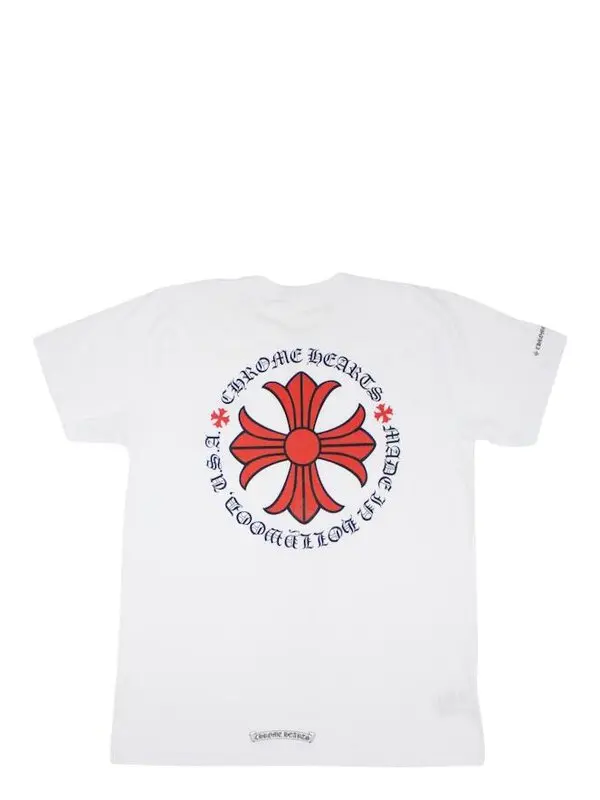 Chrome Hearts Made In Hollywood Plus Cross T-shirt - White/red