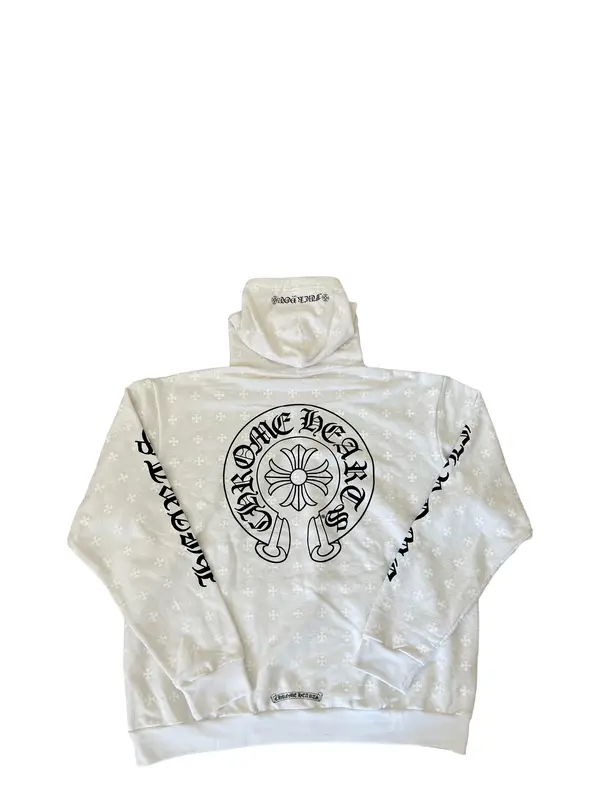 Chrome Hearts Plus Cross Horseshoe Hoodie - White
