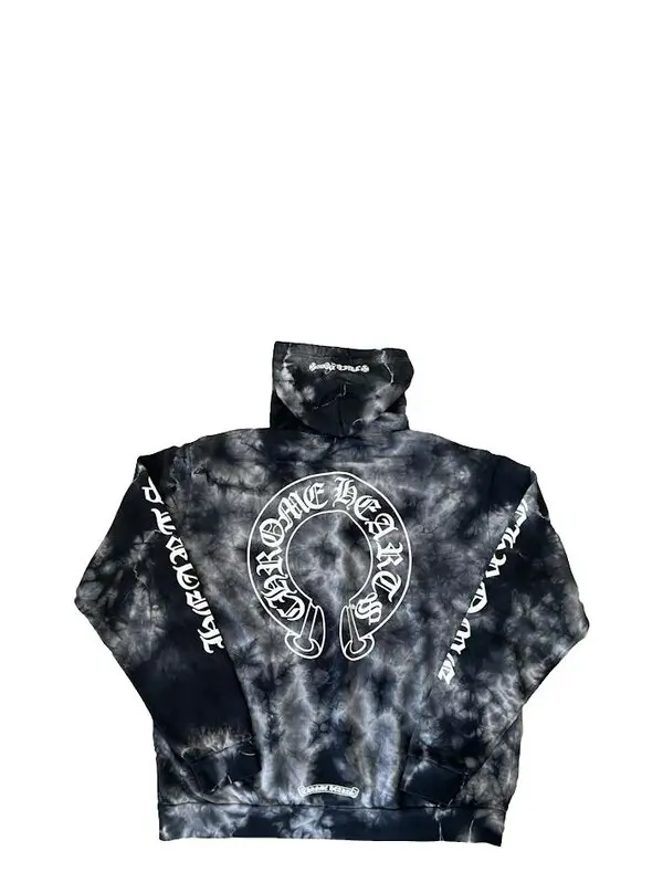 Chrome Hearts Horseshoe Tie Dye Hoodie - Black Tie Dye