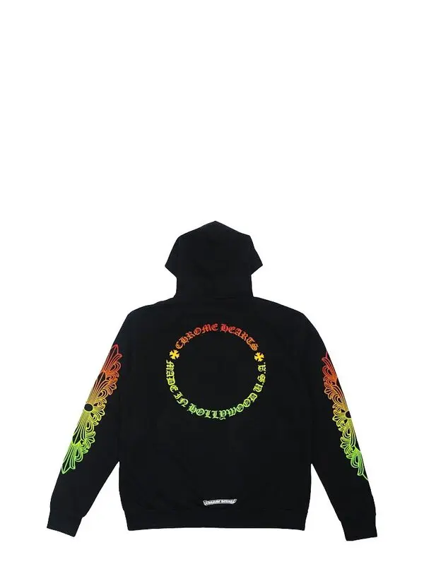 Chrome Hearts Floral Sleeve Made In Hollywood Hoodie - Black/gradient