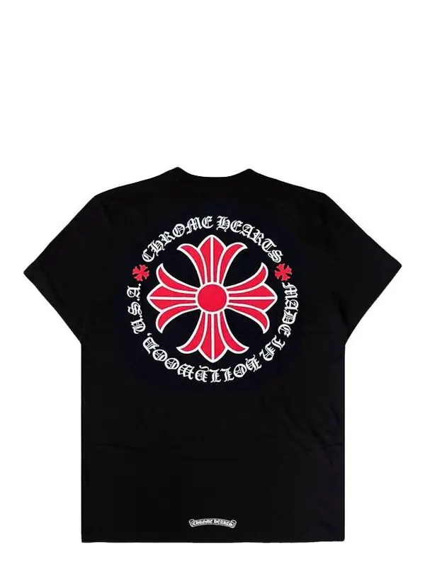 Chrome Hearts Made In Hollywood Plus Cross T-shirt - Black/red