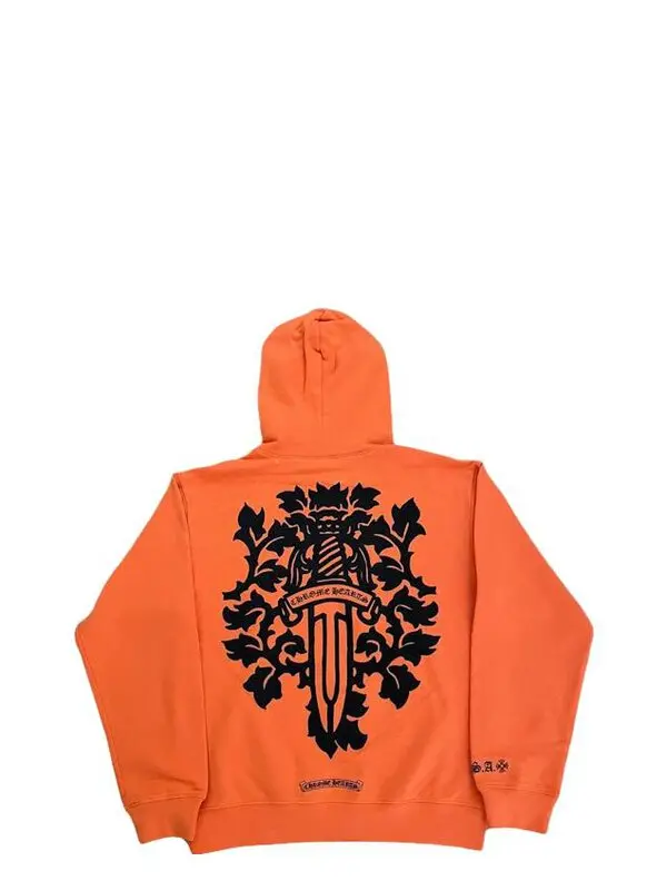 Chrome Hearts Vine Dagger Hoodie - Orange/black