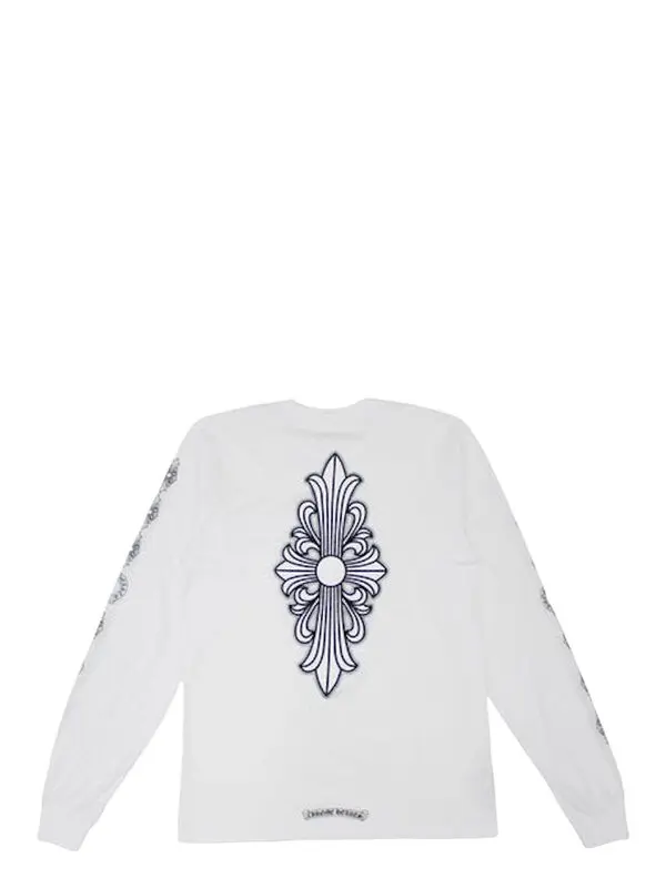 Chrome Hearts Floral Cross Long Sleeve T-shirt - White