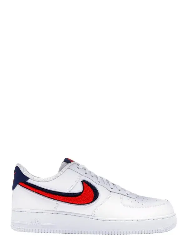Nike Air Force 1 Low 3d Chenille Swoosh - White/university Red/blue Void