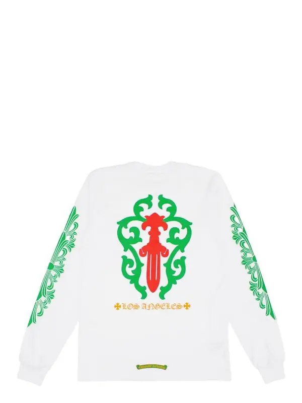 Chrome Hearts Los Angeles Exclusive Christmas Long Sleeve T-shirt - White