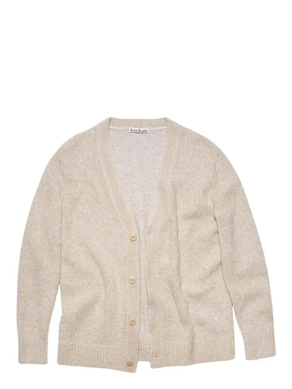 Acne Studios Wool-blend V-neck Button-up Cardigan - Light Taupe