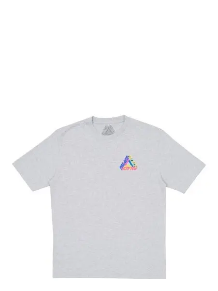PALACE P3d T-shirt Pink - Grey Marl/blue/yellow