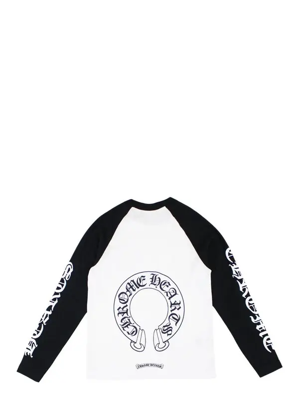 Chrome Hearts Horseshoe Baseball Shirt - White/black