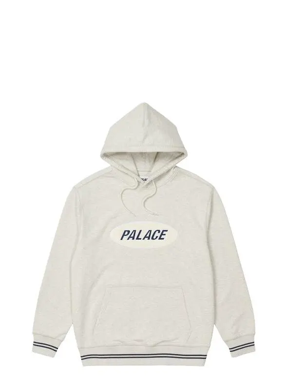 PALACE Hooded Sweatshirt - Light Grey Marl