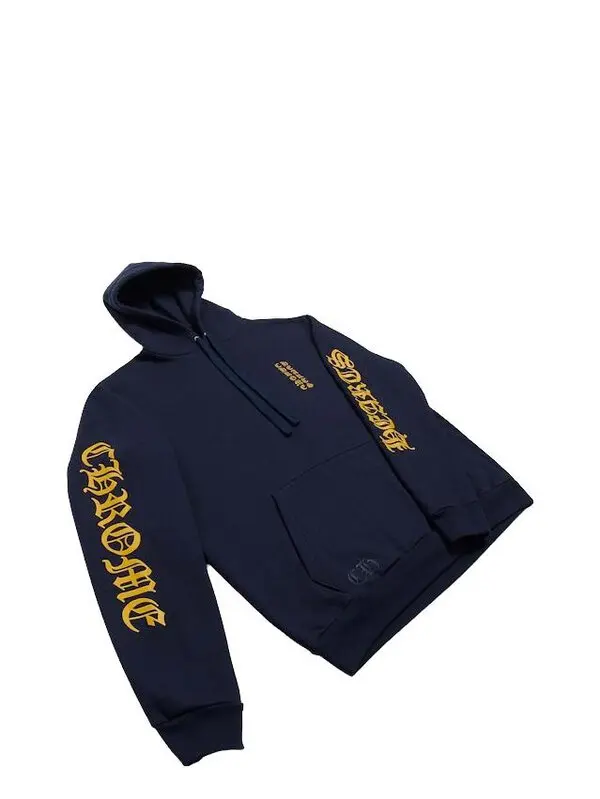 Chrome Hearts Logo Hoodie - Navy Blue