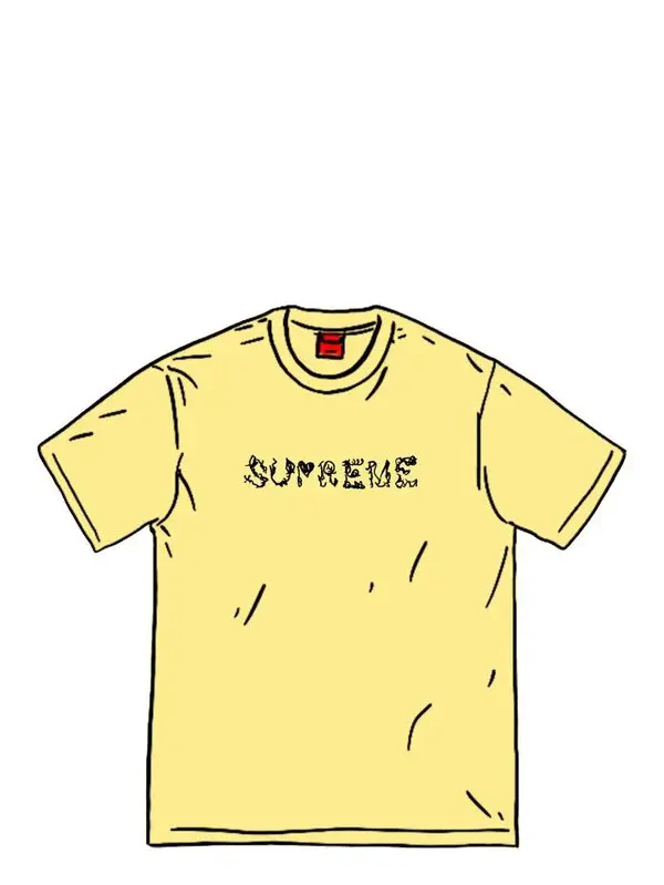 Supreme Morph Tee Shirt - Pale Yellow