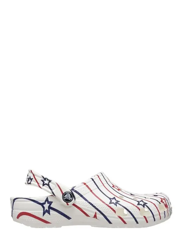 CROCS Classic Clog Stars And Stripes - White