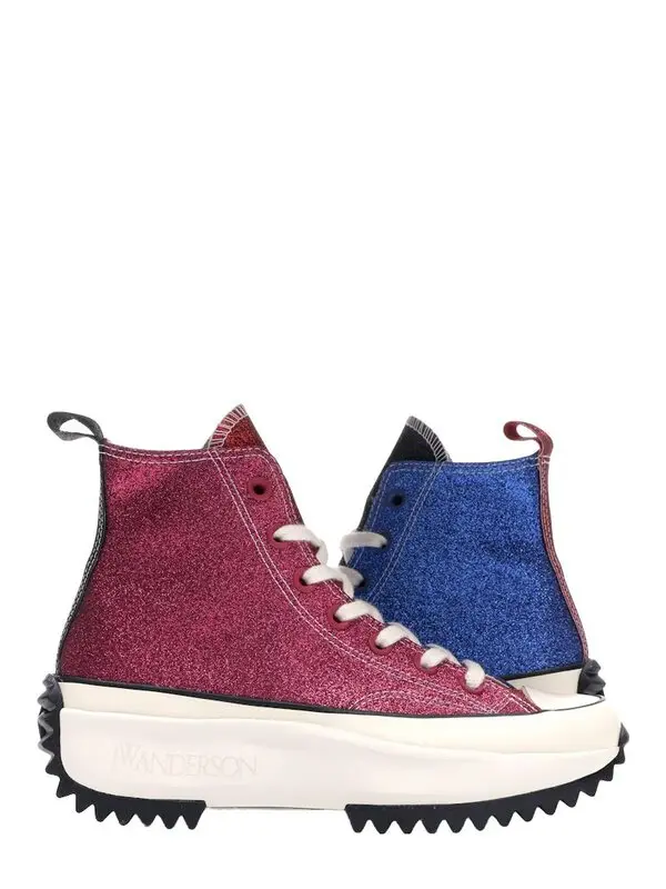 CONVERSE Run Star Hike Hi Jw Anderson Glitter Sneakers - Pink/blue/green