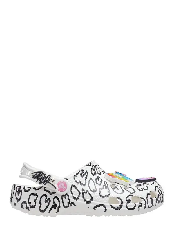CROCS Classic Clog Ron English Party Animals Cheetah - White/black/pink