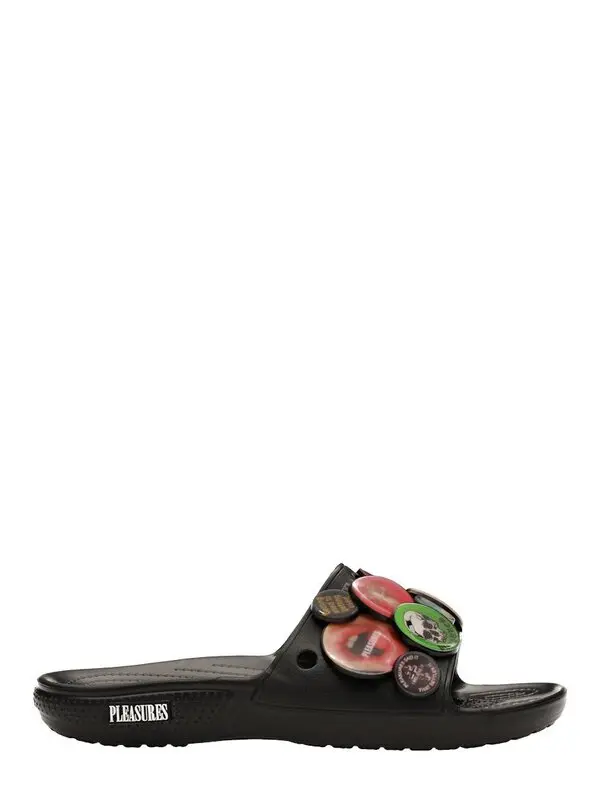 CROCS Classic Pleasuresin Slide - Black