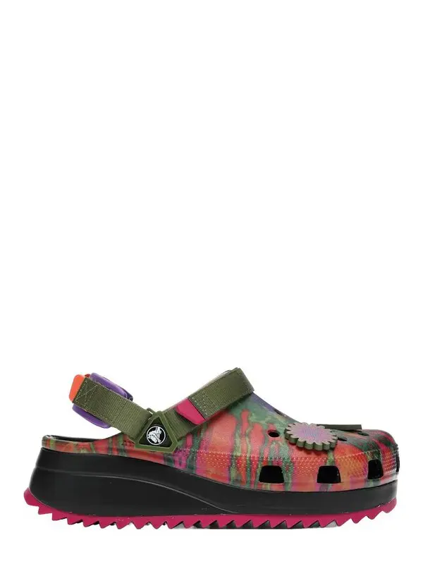 CROCS Classic Hiker Clogs - Green/tie Dye