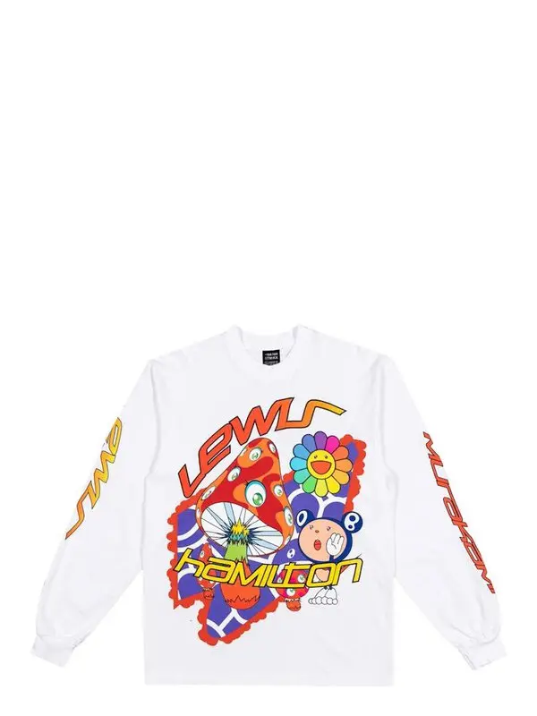 TAKASHI MURAKAMI 44 Psychedelic Race Long Sleeve T-shirt - White