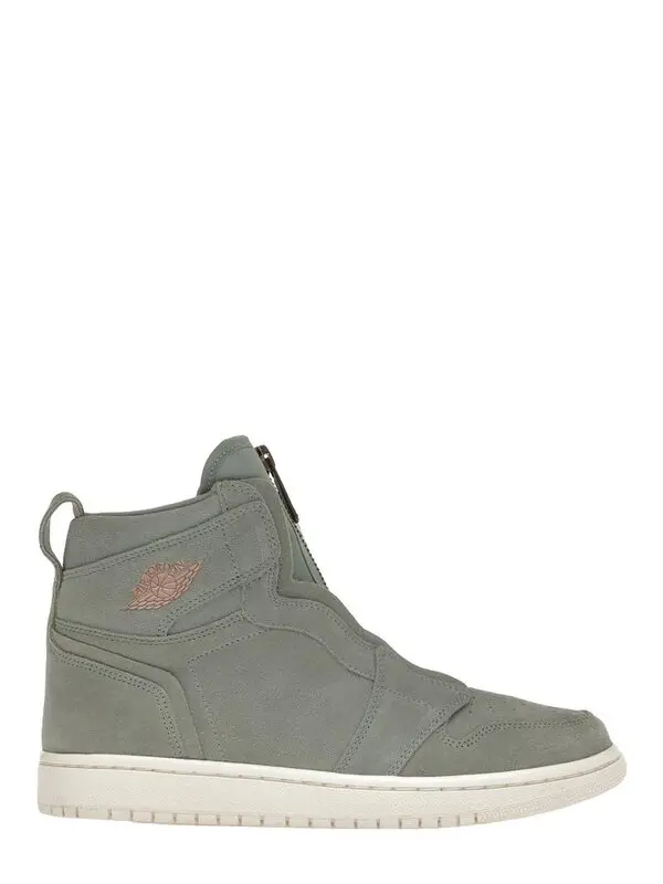 JORDAN 1 Retro High Zip Sneakers - Mica Green/sail/metallic Red Bronze