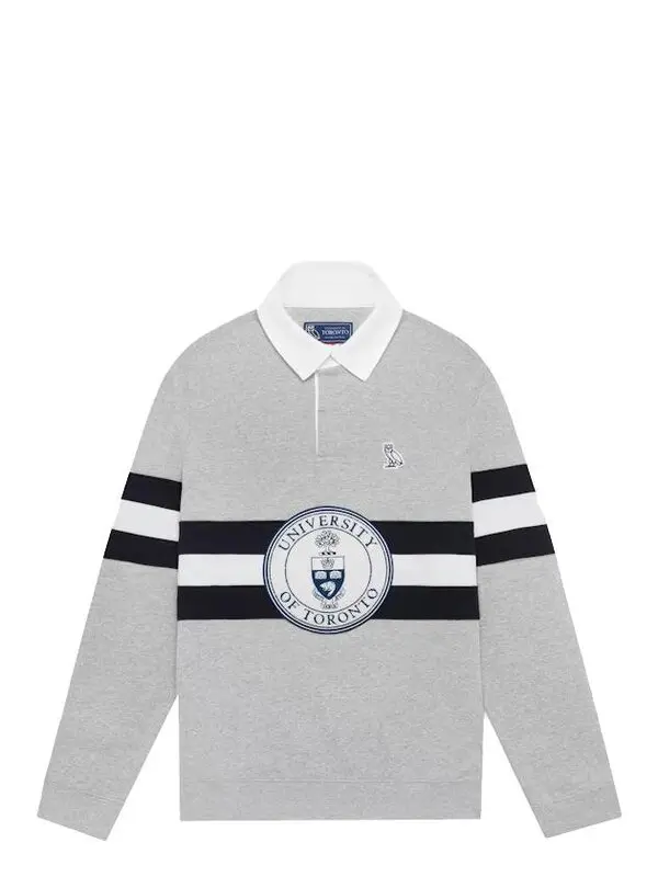 OVO U Of T Rugby Polo Shirt - Heather Grey