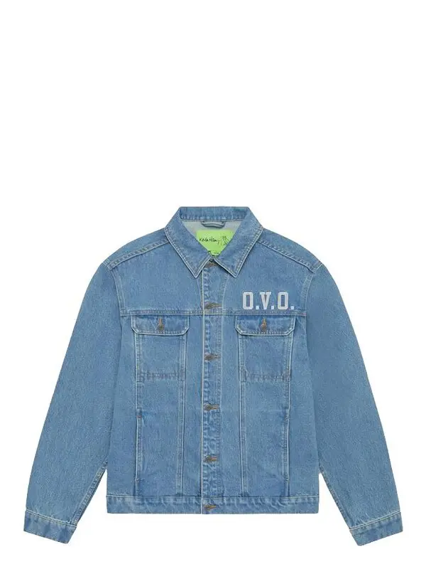 OVO X Keith Haring Denim Trucker Jacket - Washed Indigo