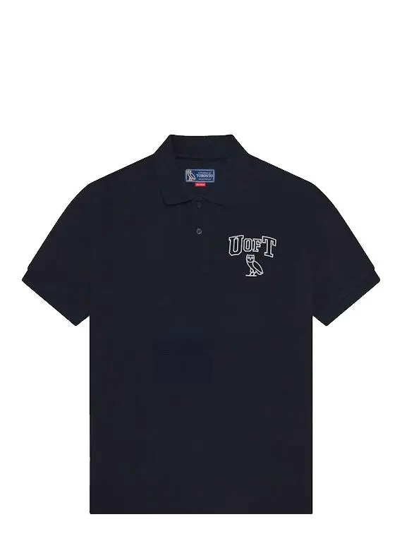 OVO U Of T Pique Polo Shirt - Navy Blue