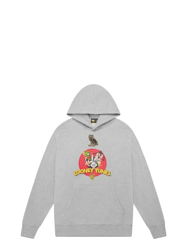 OVO X Looney Tunes Printed Hoodie - Heather Grey