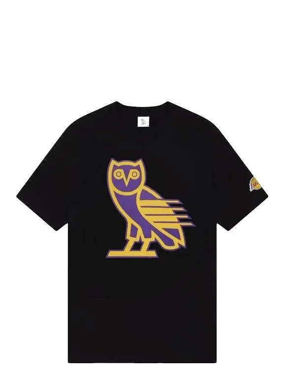 OVO X Nba Lakers Og Owl Tee Shirt - Black