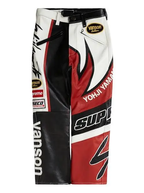 Supreme Yohji Yamamoto Vanson Leathers Split Pant - White