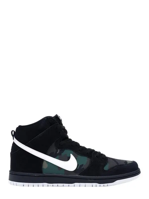 Nike Dunk High Camo Sneakers - Black/white/iguana