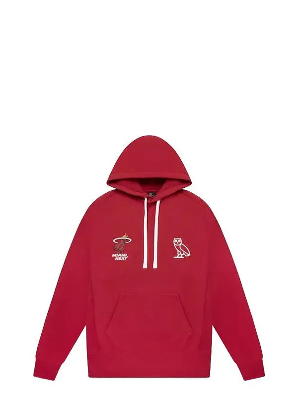 OVO X Nba Heat Hoodie - Red