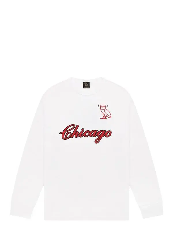 OVO X Nba Bulls Long Sleeve T-shirt - White