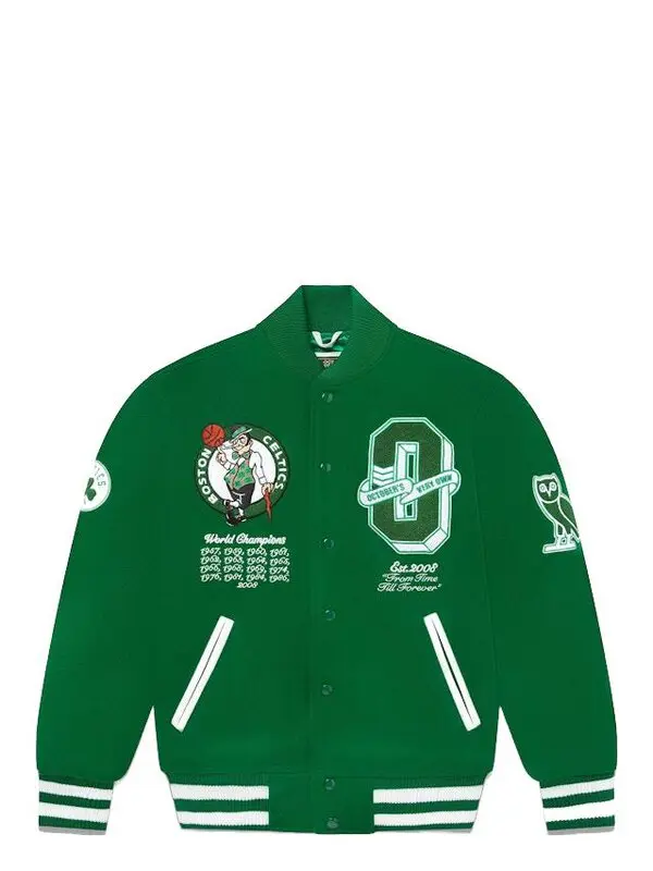 OVO X Nba Celtics Varsity Jacket - Green