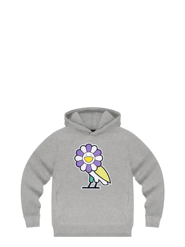 TAKASHI MURAKAMI X Ovo Surplus Flower Owl Hoodie - Heather Grey