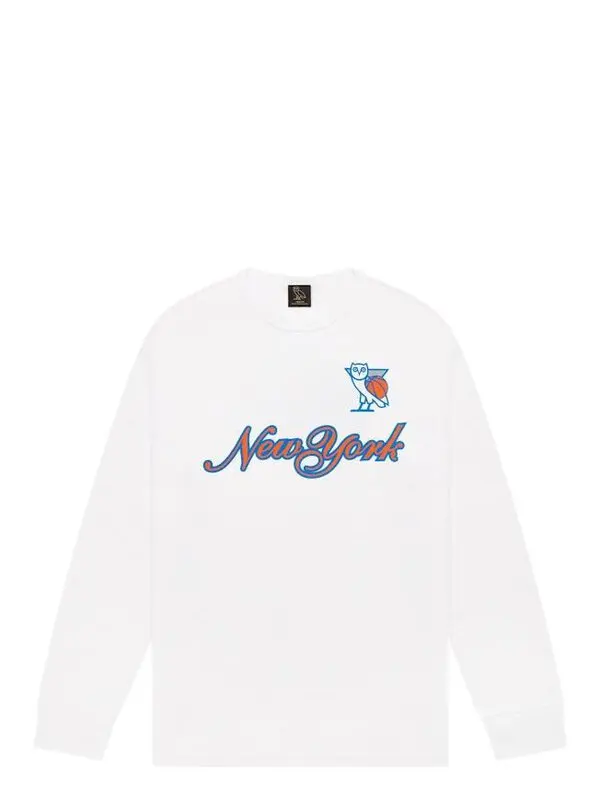 OVO X Nba Knicks Long Sleeve T-shirt - White