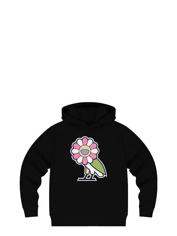 TAKASHI MURAKAMI X Ovo Surplus Flower Owl Hoodie - Black