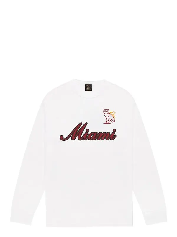 OVO X Nba Heat Long Sleeve T-shirt - White