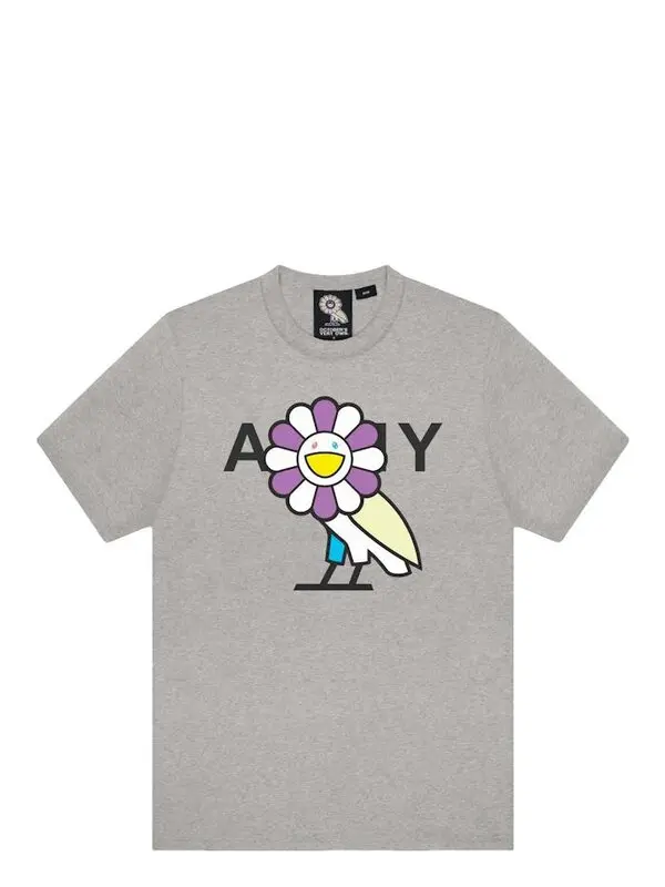TAKASHI MURAKAMI X Ovo Surplus Flower Owl Tee Shirt - Heather Grey