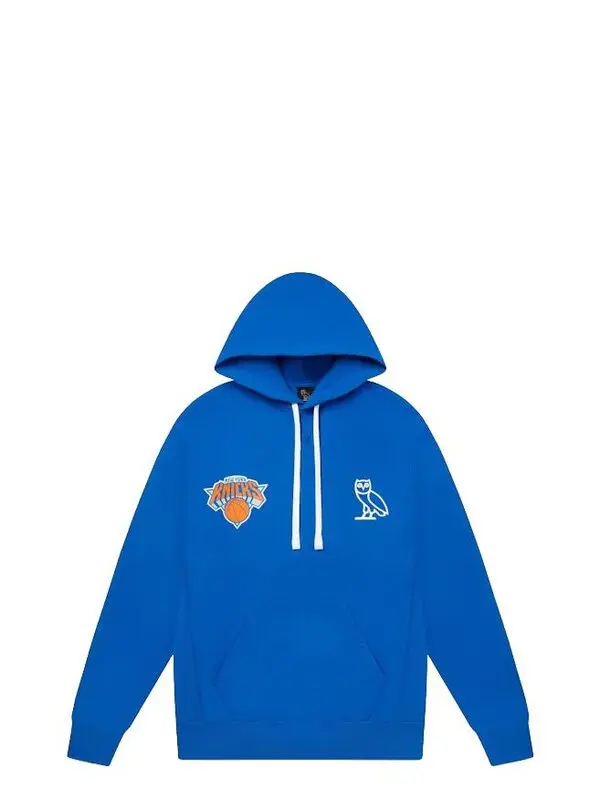 OVO X Nba Knicks Pullover Hoodie - Blue
