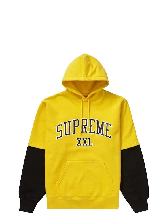 Supreme Xxl Hooded Sweatshirt - Yellow