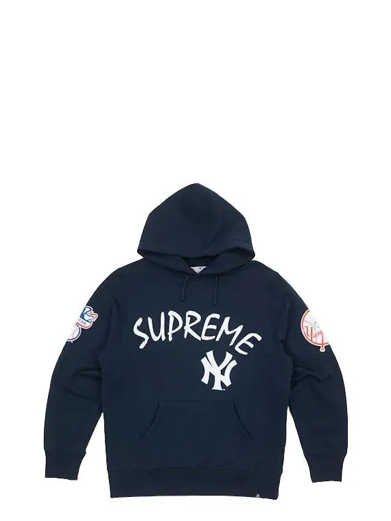 Supreme Yankees Hooded Sweatshirt - Navy Blue