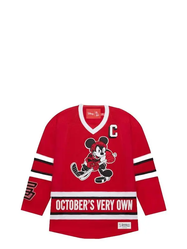 OVO X Disney "owls" Hockey Jersey - Red