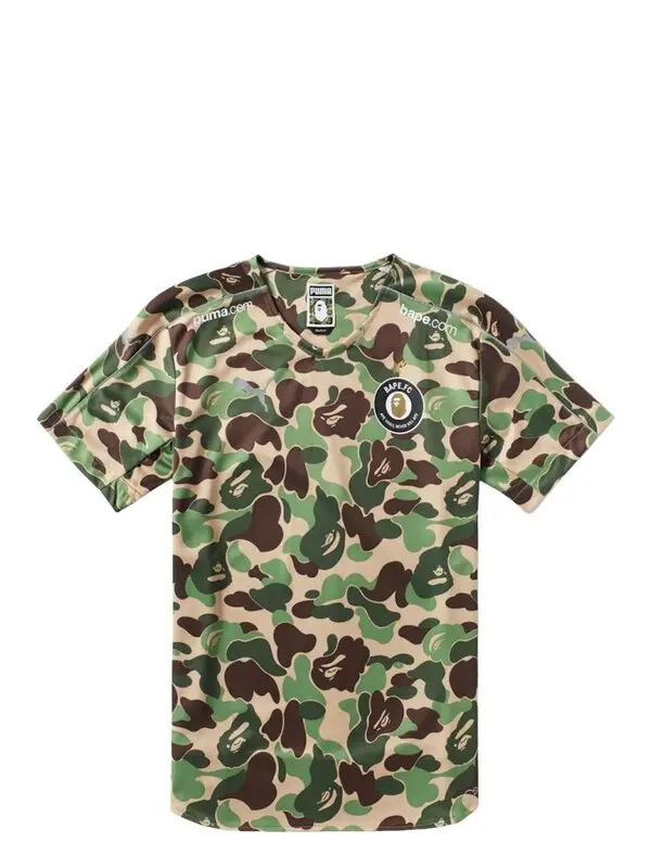 A BATHING APE X Puma Abc Camo Fc Replica Jersey Shirt - Green