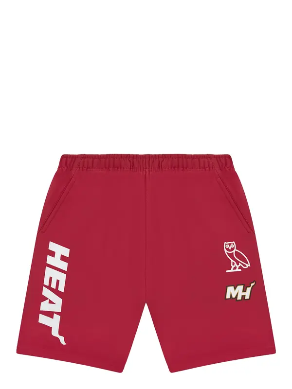 OVO X Nba Heat Sweatshorts - Red