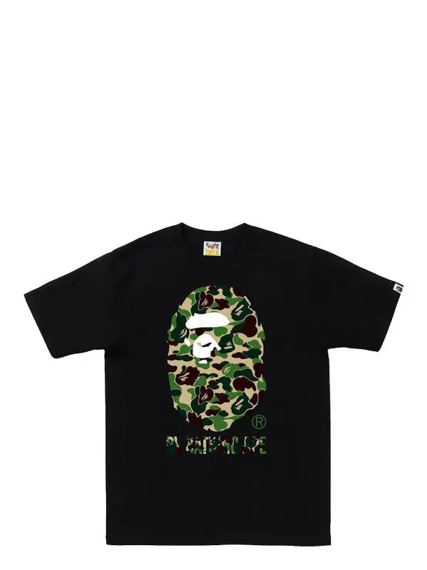 A BATHING APE Abc Camo Bathing Ape Tee Shirt - Black/green