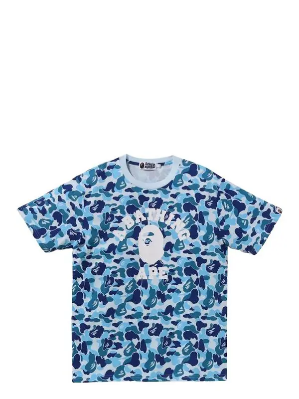 A BATHING APE Abc Camo College Tee Shirt - Blue