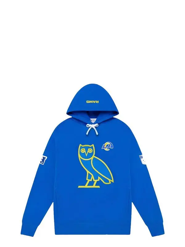 OVO X Nfl Los Angeles Rams Og Owl Hoodie - Blue