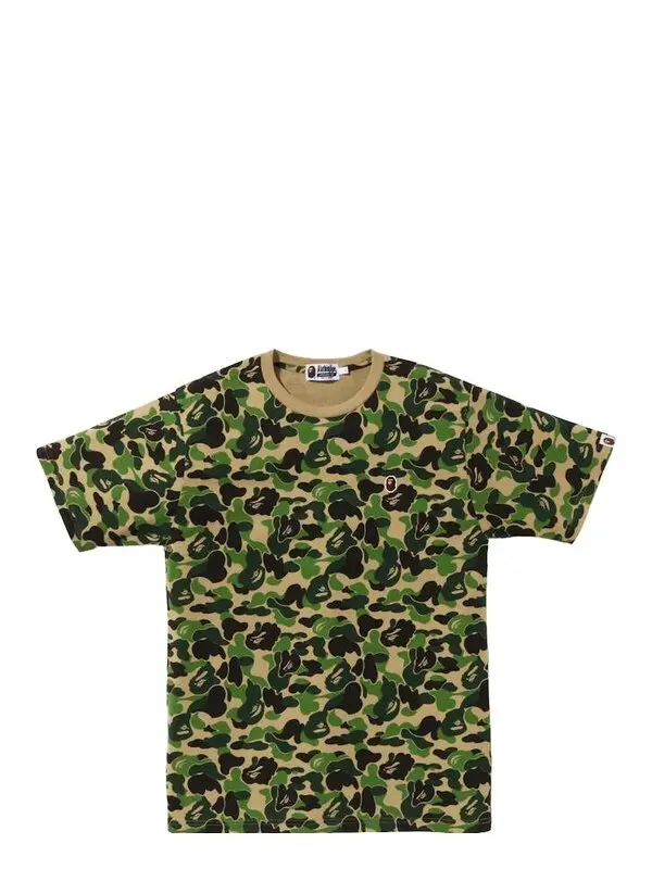 A BATHING APE Abc Camo Ape Head One Point Tee Shirt - Green